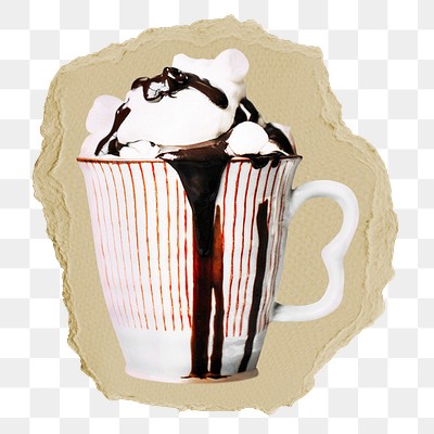 Hot chocolate png ripped paper | Free PNG - rawpixel