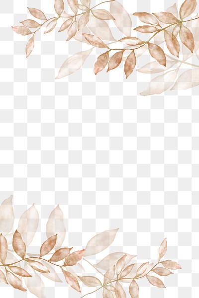 Brown leaf png border, watercolor | Premium PNG - rawpixel