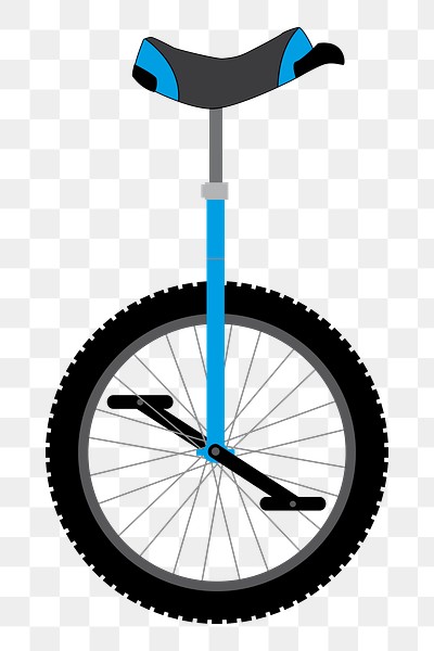 Unicycle png illustration, transparent background. | Free PNG - rawpixel