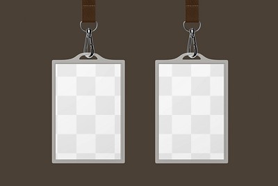 ID cards png mockup, brown | Premium PNG - rawpixel