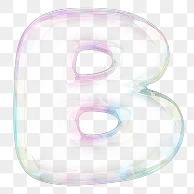 B png letter sticker, 3D | Premium PNG - rawpixel