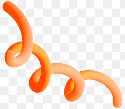 Orange squiggle png 3D sticker, | Premium PNG - rawpixel