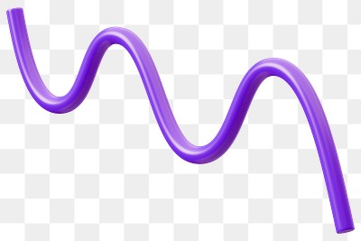 Purple squiggle png 3D sticker | Premium PNG - rawpixel