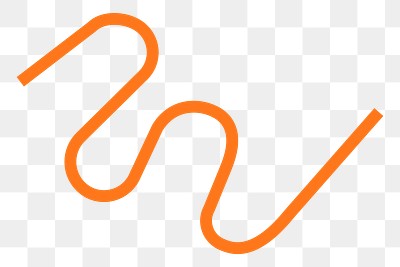 Orange squiggle png abstract shape | Premium PNG - rawpixel