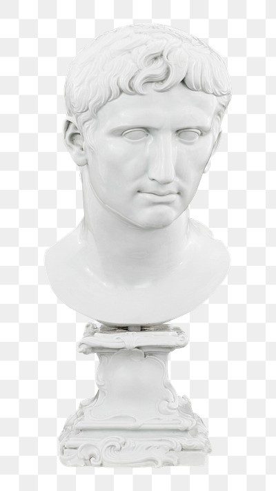Head Augustus png, Greek porcelain | Premium PNG - rawpixel