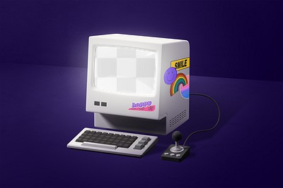 Retro computer png screen mockup, | Premium PNG - rawpixel