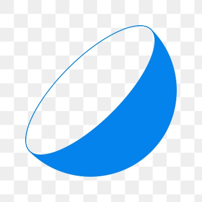 Blue semicircle png geometric shape | Premium PNG - rawpixel