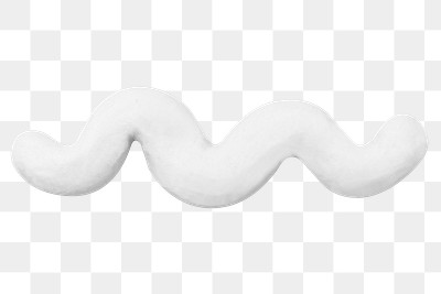 White squiggly PNG clay shape, | Premium PNG - rawpixel