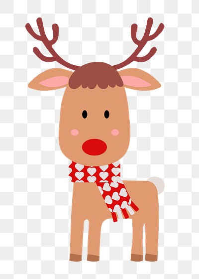 Png red nose reindeer clipart, | Free PNG - rawpixel