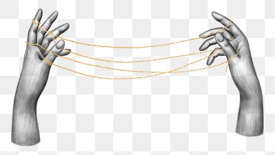 Png hand thread illustration, transparent | Free PNG - rawpixel