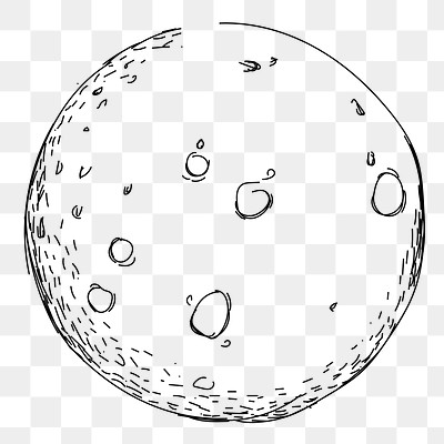 Full moon png line art | Premium PNG - rawpixel