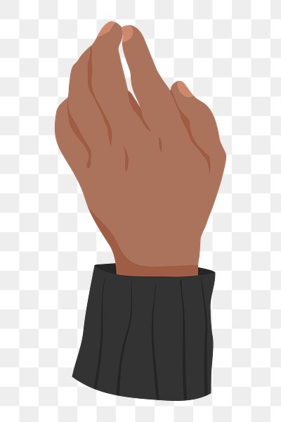 Raised black hand png gesture, | Premium PNG - rawpixel