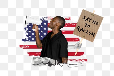 No racism png, protest activism | Premium PNG - rawpixel