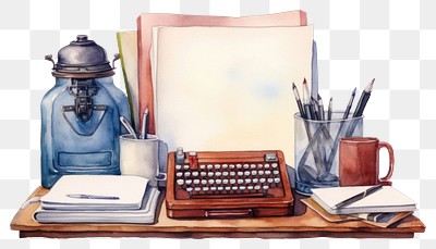 PNG Table pen art typewriter. | Premium PNG - rawpixel