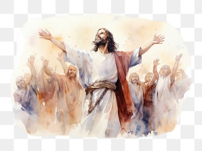 PNG resurrection Jesus watercolor painting | Free PNG - rawpixel