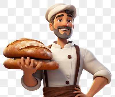 PNG Cartoon bread adult baker. | Premium PNG - rawpixel