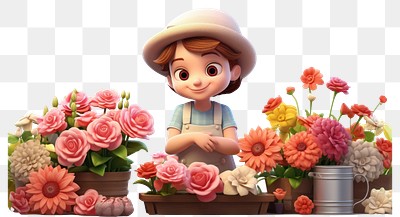 PNG Cartoon flower plant rose | Premium PNG - rawpixel