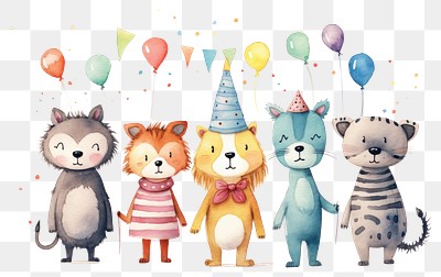 PNG Animal balloon mammal party | Premium PNG - rawpixel