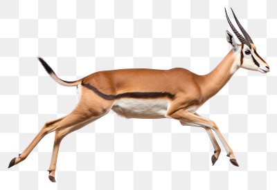 PNG Springbok running wildlife animal | Free PNG - rawpixel