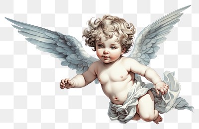 PNG Angel baby white background | Premium PNG - rawpixel