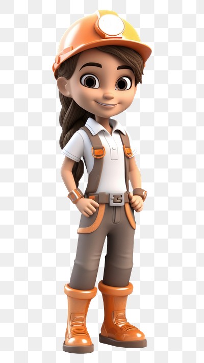 Computer technician cartoon hardhat. | Premium Photo Illustration ...