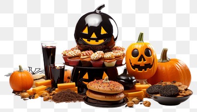 PNG Halloween food jack-o'-lantern anthropomorphic. | Free PNG - rawpixel