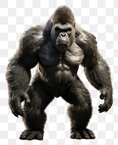 PNG Gorilla animal wildlife mammal. | Free PNG - rawpixel