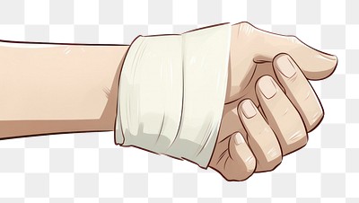 PNG Bandage cartoon hand white | Premium PNG - rawpixel