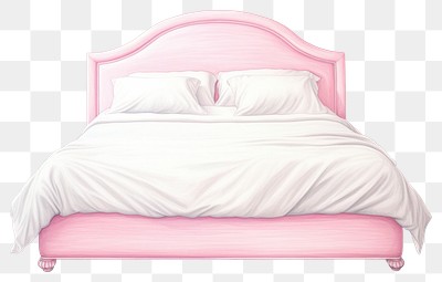 PNG Luxury pink bed furniture | Premium PNG - rawpixel