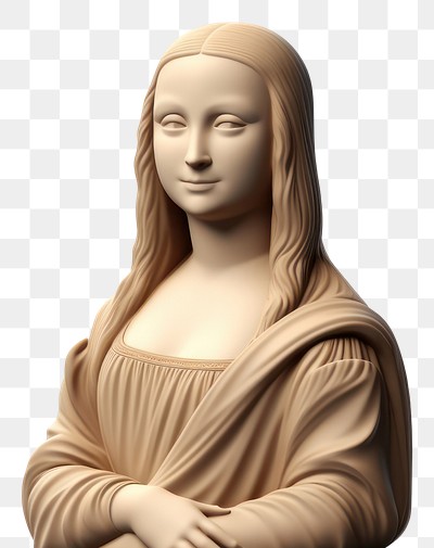 PNG Mona lisa sculpture statue | Premium PNG - rawpixel