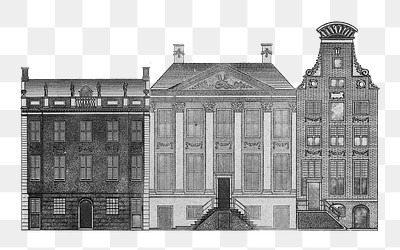 Vintage buildings png sticker, transparent | Premium PNG - rawpixel