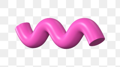 Pink squiggle shape png sticker, | Premium PNG - rawpixel