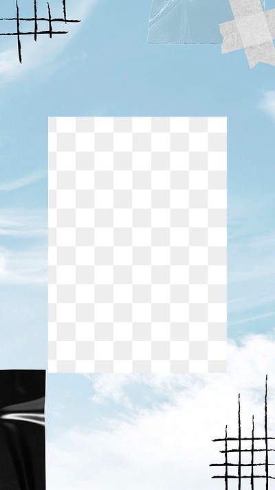 Blue sky frame png, transparent | Premium PNG - rawpixel