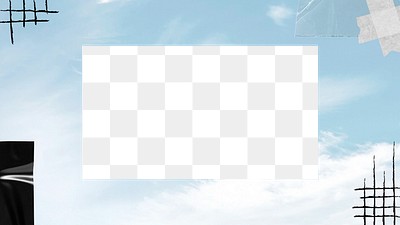 Blue sky frame png, transparent | Premium PNG - rawpixel