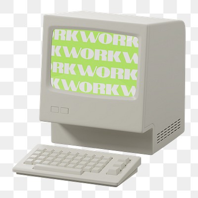 Y2K computer png sticker, transparent | Premium PNG - rawpixel
