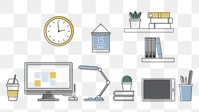 Vector of office supplies | Premium Vector - rawpixel