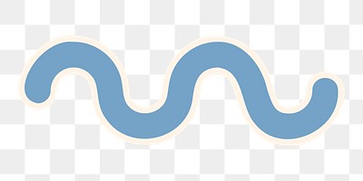 Blue squiggly shape png, transparent | Premium PNG - rawpixel