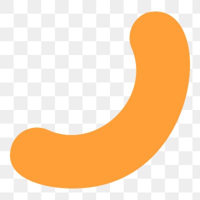 Orange squiggly shape png, transparent | Premium PNG - rawpixel