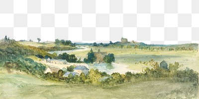 Countryside view border png, transparent | Premium PNG - rawpixel