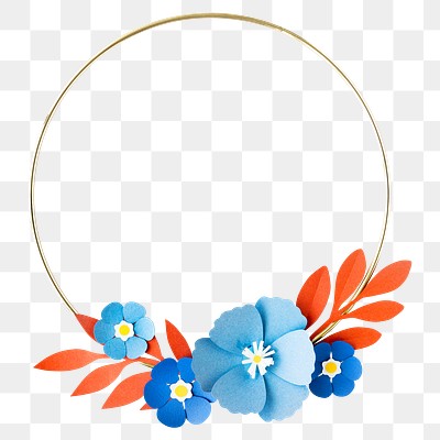 Round gold frame paper craft | Premium PSD - rawpixel