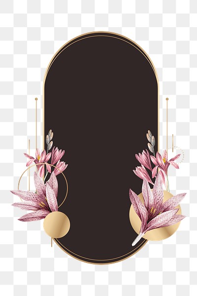 Pink amaryllis pattern gold frame | Premium Vector - rawpixel