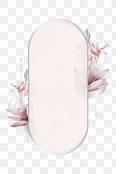 Pink amaryllis pattern silver frame | Premium Vector - rawpixel