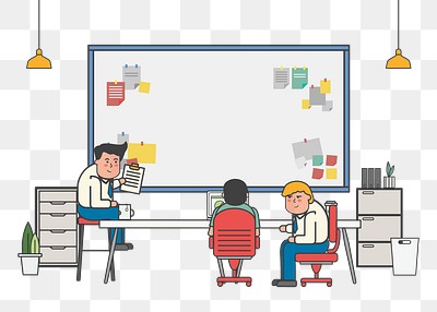 Businessmen planning board illustration | Premium Vector Illustration ...