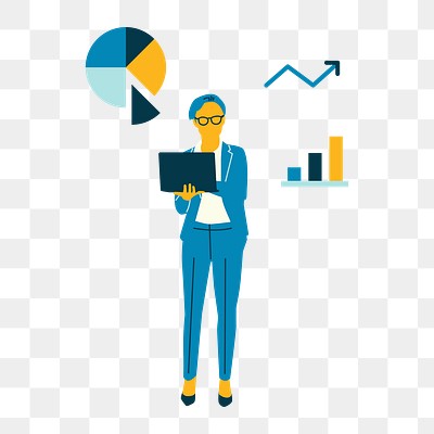 Illustrated business woman data analysis | Free Photo - rawpixel