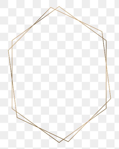 Golden hexagon frame template vector | Premium Vector - rawpixel