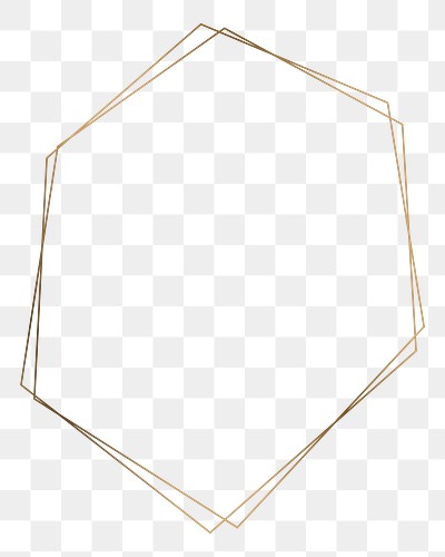 Golden hexagon frame template vector | Premium Vector - rawpixel
