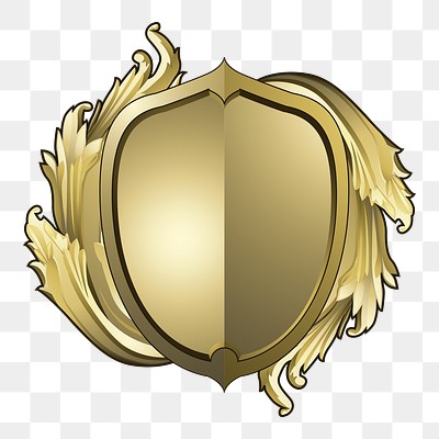 Golden Baroque shield elements vector | Premium Vector - rawpixel