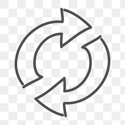 Png simple refresh doodle icon, | Premium PNG - rawpixel