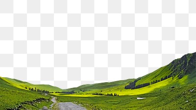 PNG Green hills border, transparent | Free PNG - rawpixel