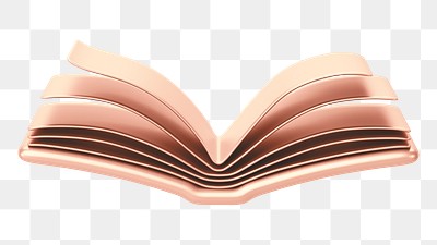 Rose gold open book png | Premium PNG - rawpixel
